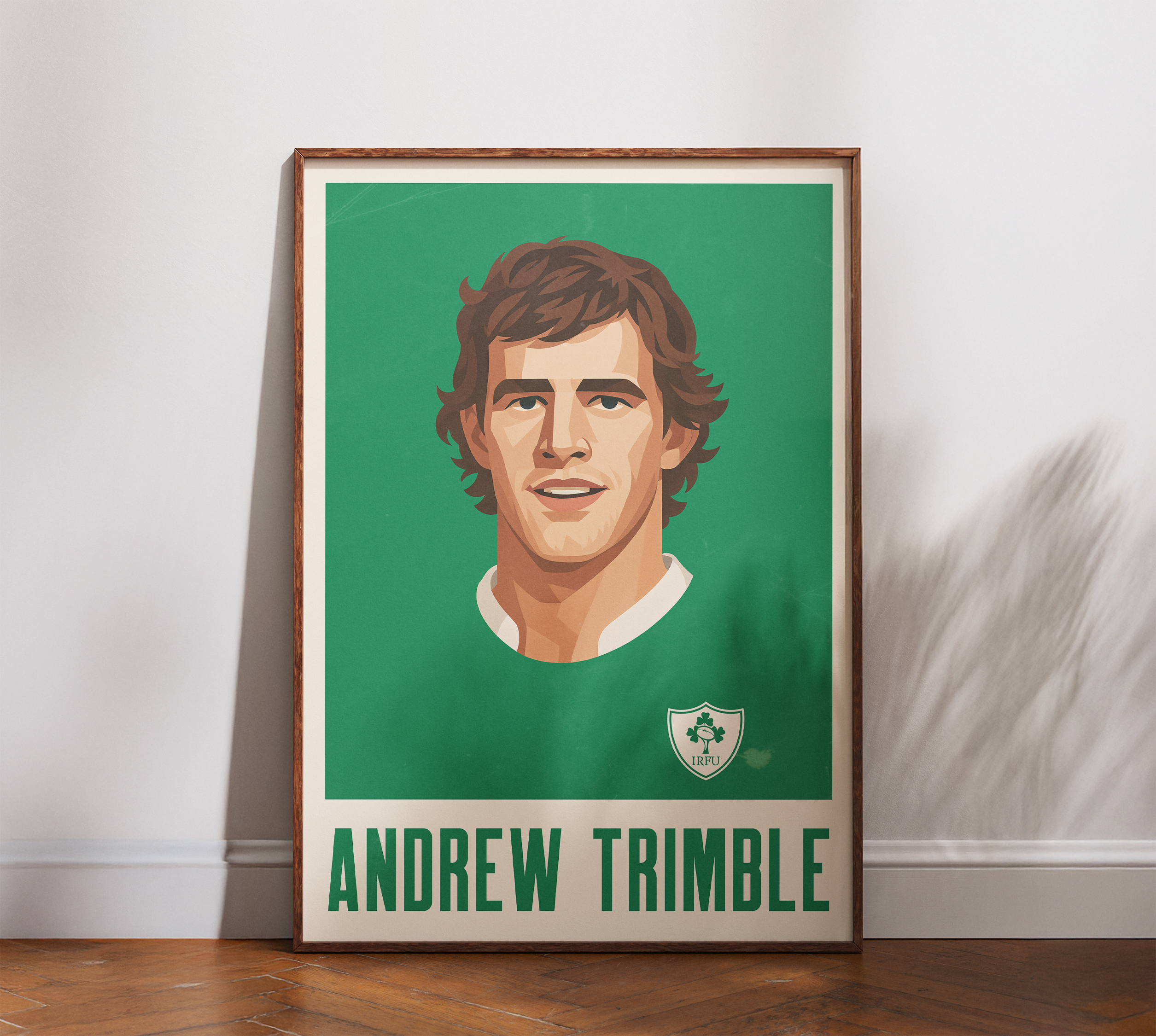 Affiche Rugby Andrew Trimble – Ireland – Irish Rugby – Garçon bien vêtu